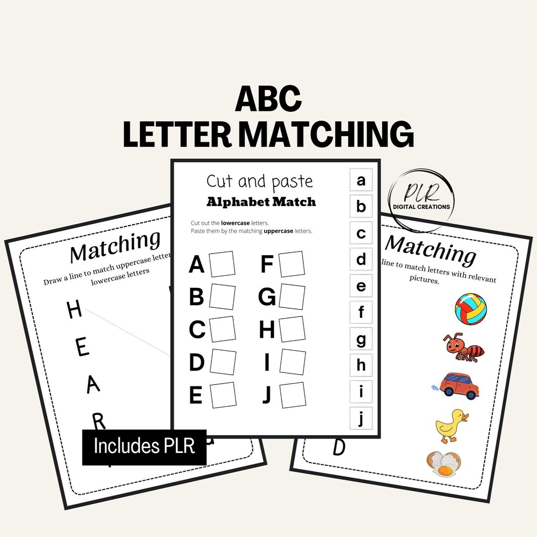 Alphabet Recognition - Uppercase & Lowercase | Toddlers Activities - Etsy
