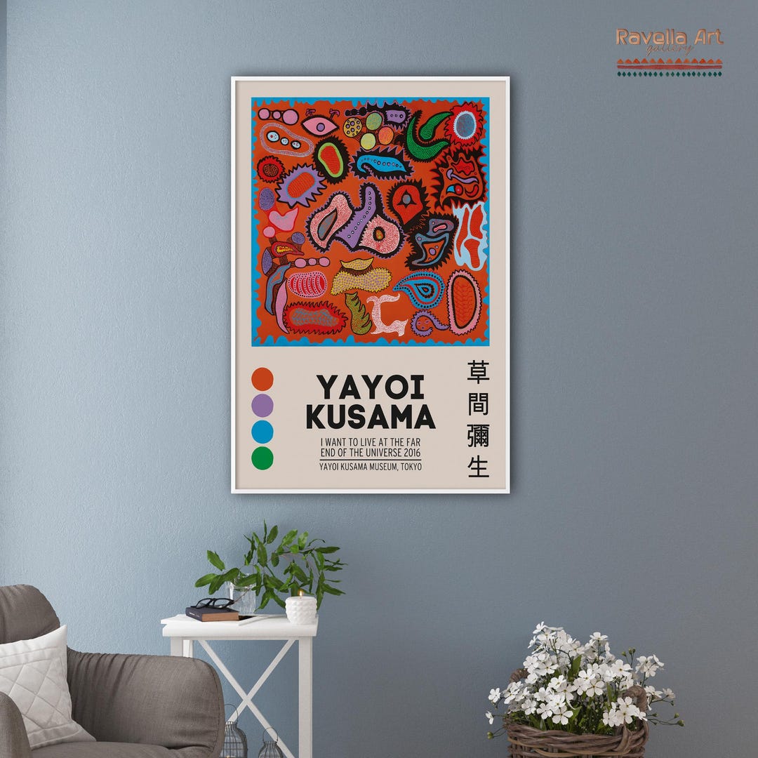 Yayoi Kusama Poster,yayoi Kusama Wall Art,exhibition Poster,digital ...