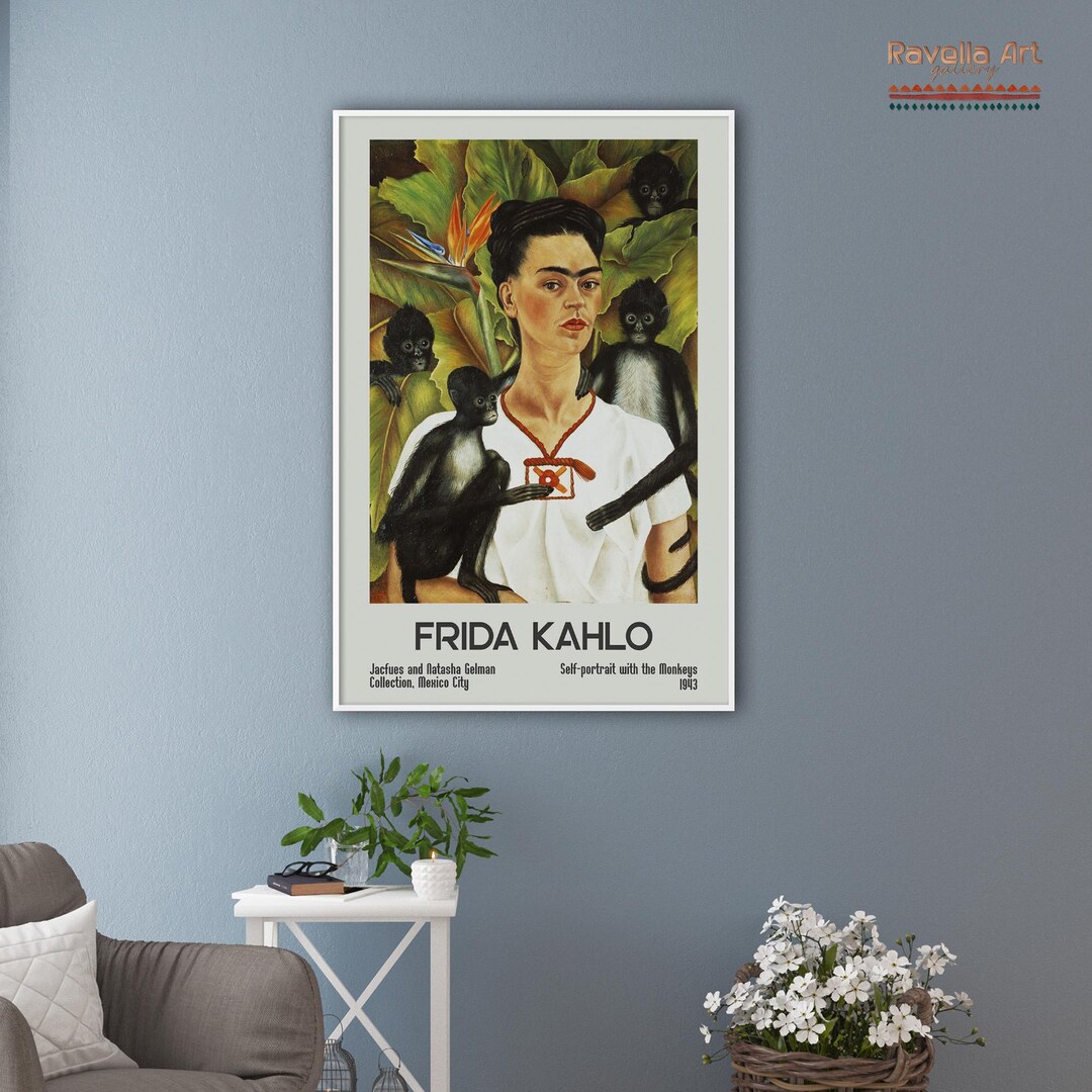 Frida Kahlo Print,mexican Art,vintage Poster,mid Century Print,feminist ...