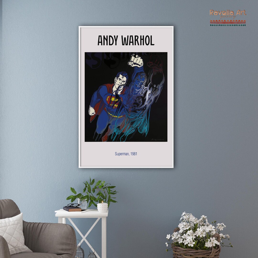 Andy Warhol Superman,abstract Wall Decor,digital Print,museum Art,andy ...