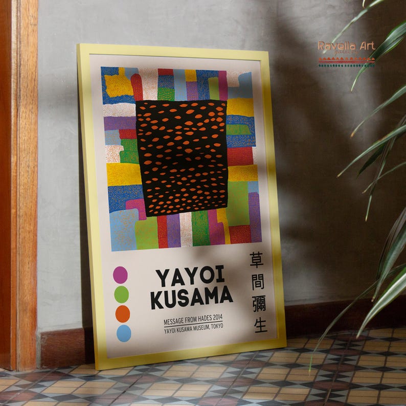 Yayoi Kusama Poster,yayoi Kusama Wall Art,digital Prints,japanese Wall ...