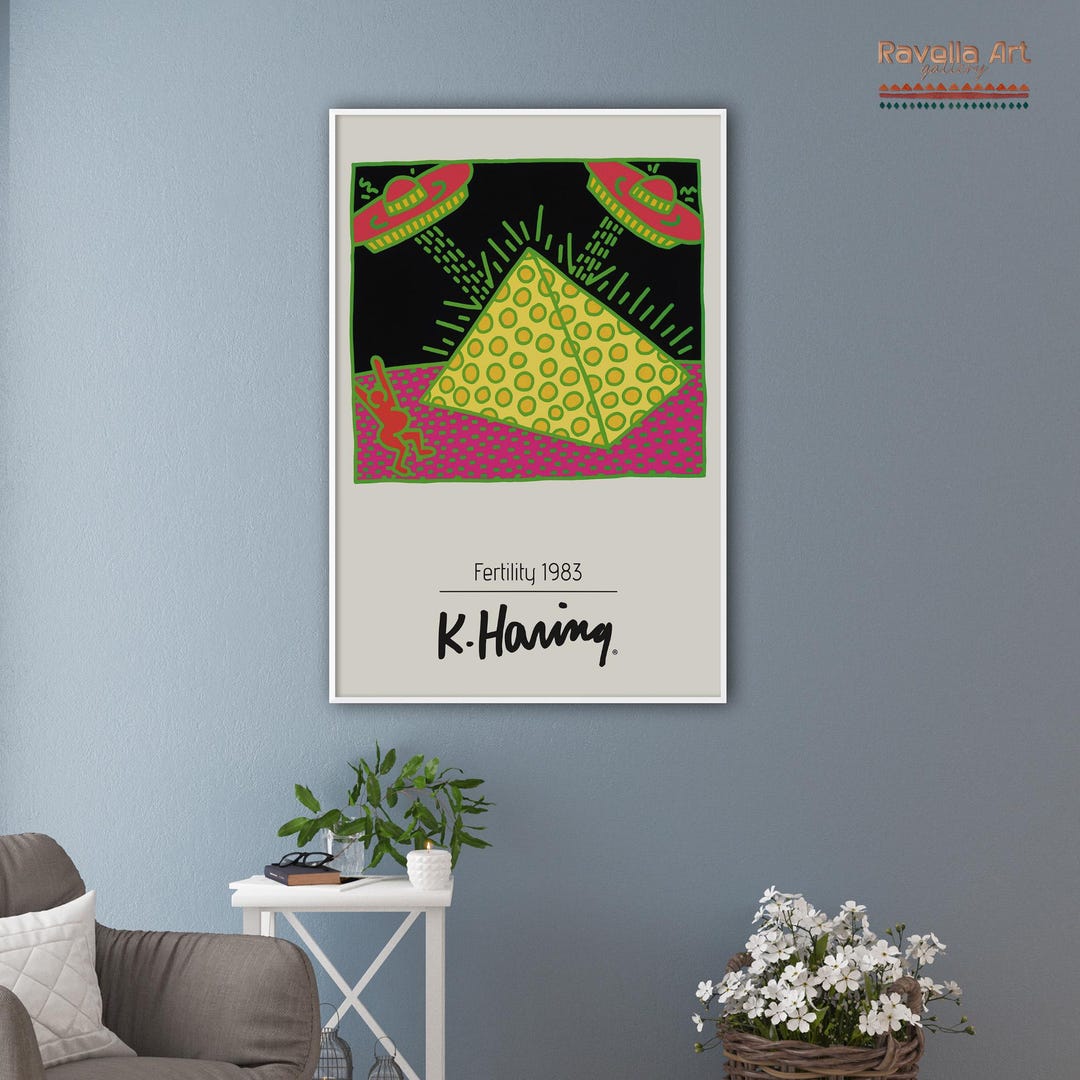 Keith Haring Print,living Room Poster,home Wall Decor,retro Print,sreet ...