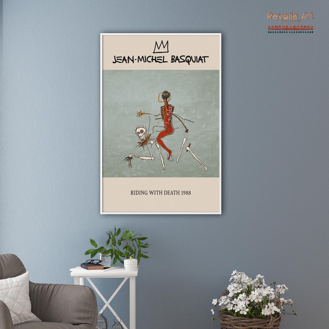 Basquiat Print,riding With Death,gallery Wall Print,mid Century,vintage ...
