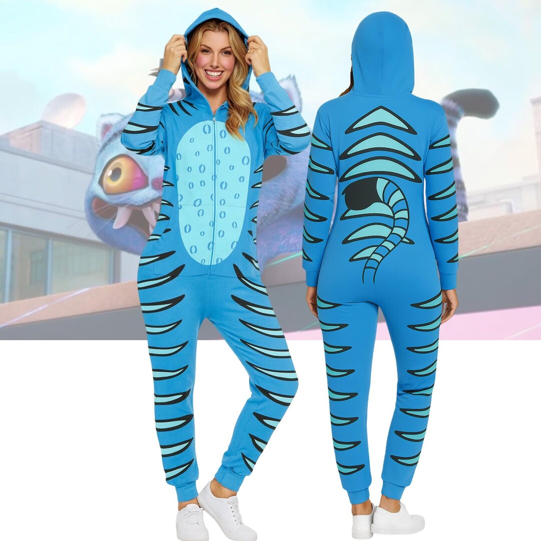 Blue Tiger Costume Onesies, Tiger Cosplay Onesies Jumpsuit, Tiger ...