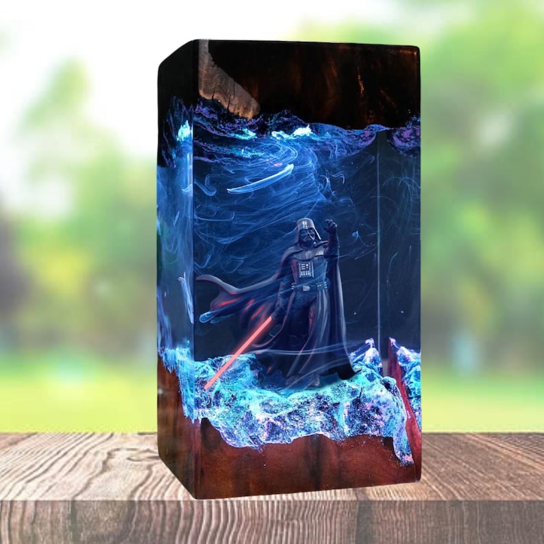 Darth Vader Resin Lamp, Star Wars Lamp, Galactic Decor Gift, Handmade ...