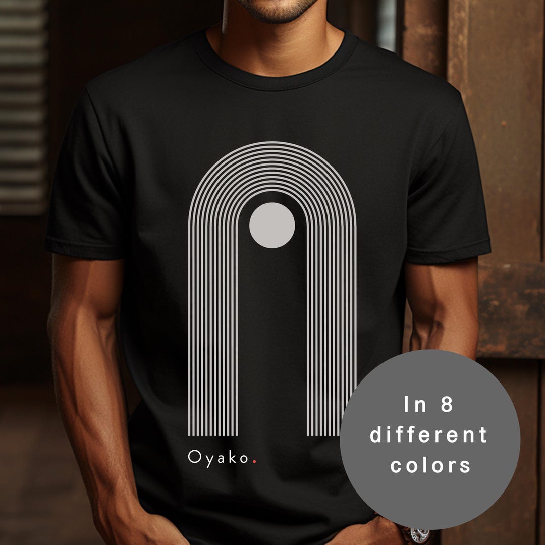 Japanese Zen Garden Art T-shirt: Minimalist Rising Sun Graphic Tee - Etsy