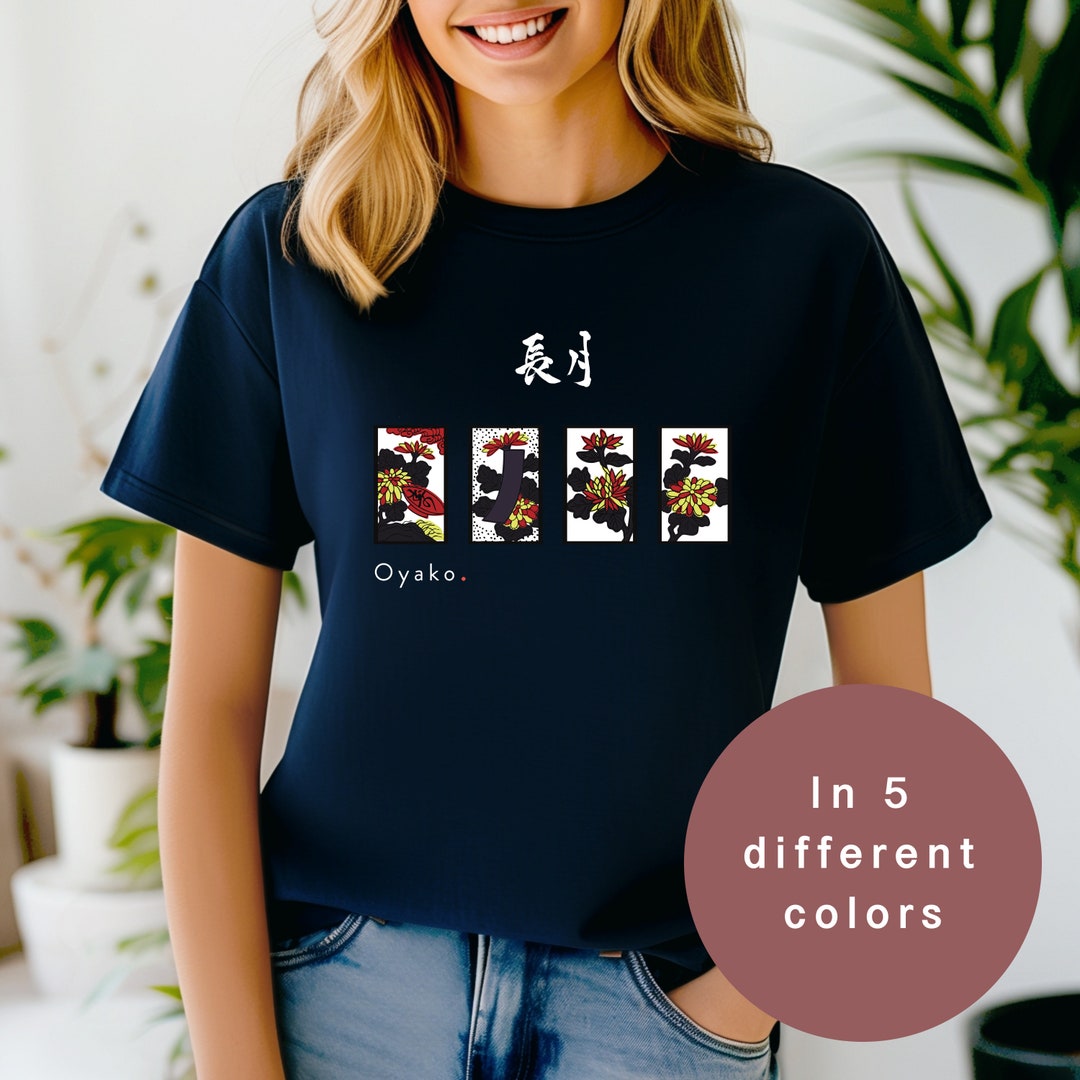 Hanafuda September T-shirt: Japanese Anime Streetwear Tee - Etsy