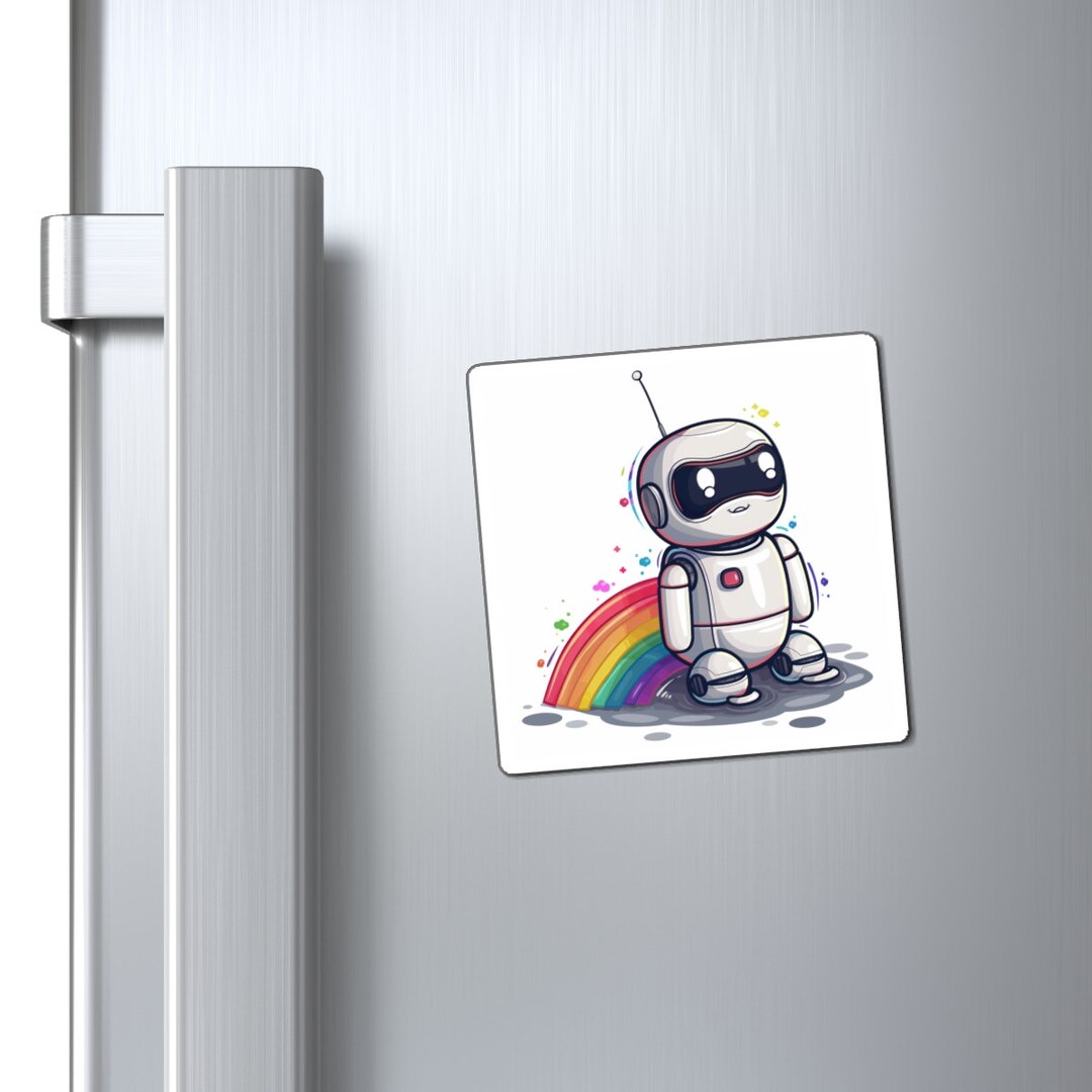 Robot Pooping Rainbow Magnet - Etsy