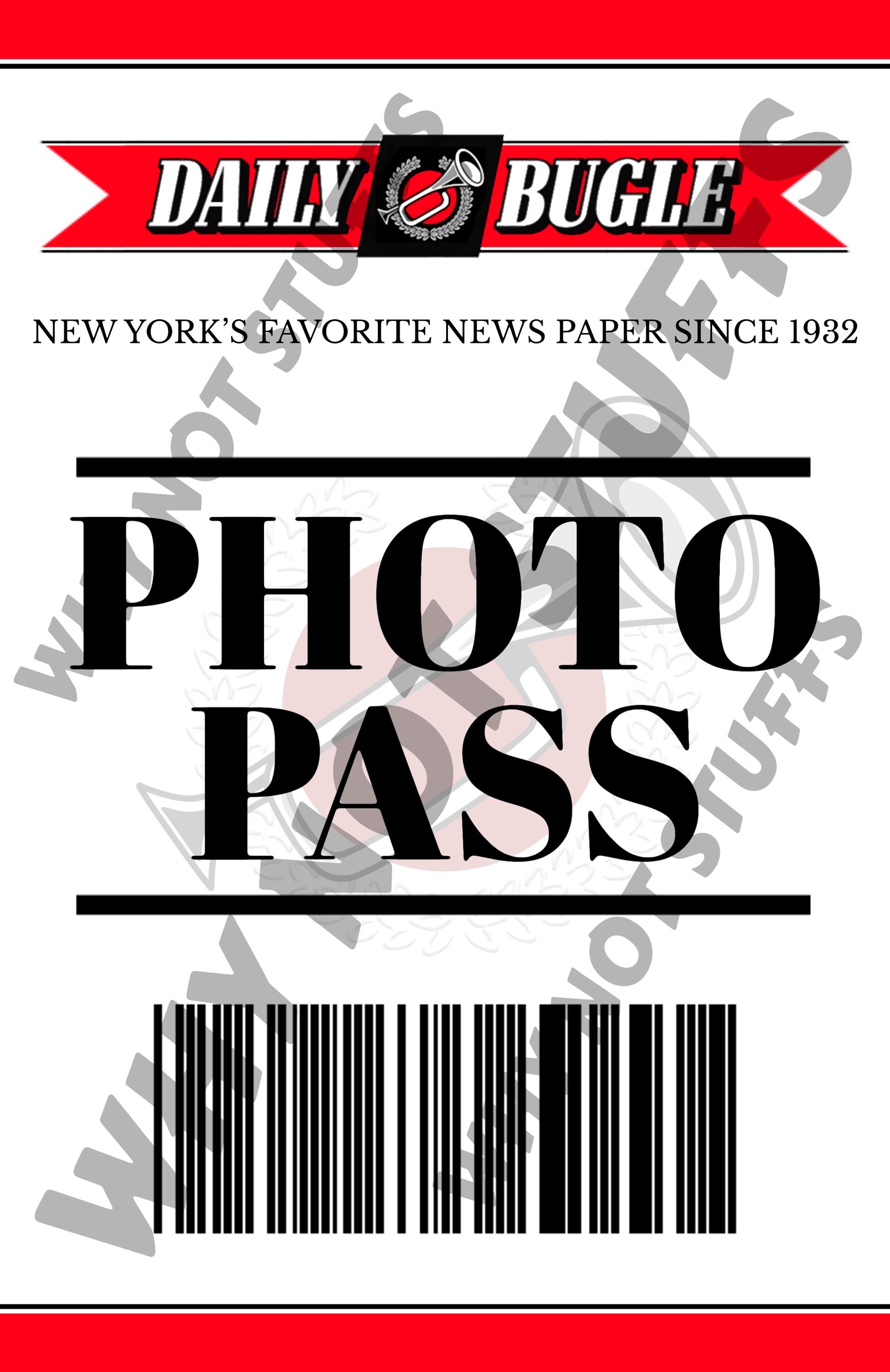 Peter Parker Spiderman Daily Bugle Press Pass Badge ID Card Costume ...