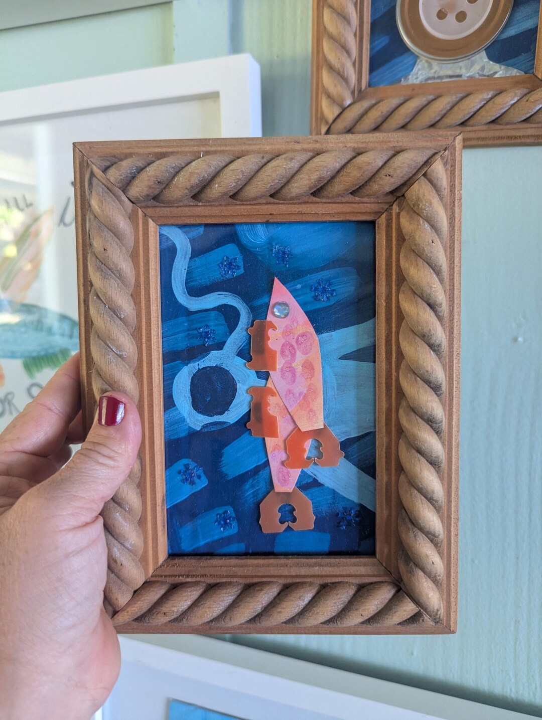 Deep Sea Diver Collage Made With Recycled Plastic Ready to Hang in ...