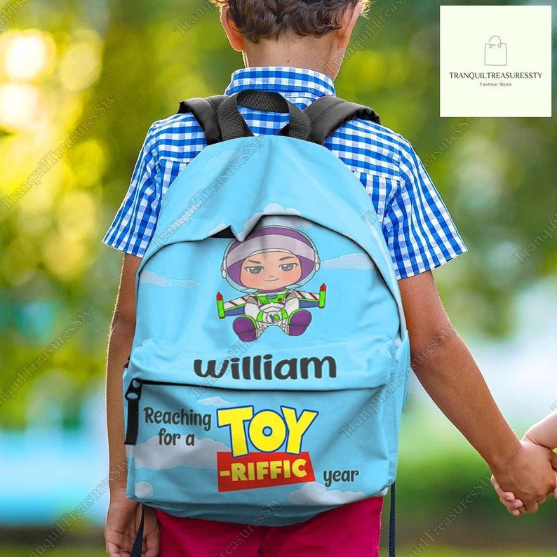 Toy Story Buzz Lightyear Zip Student Backpack, Reaching for A Toy ...