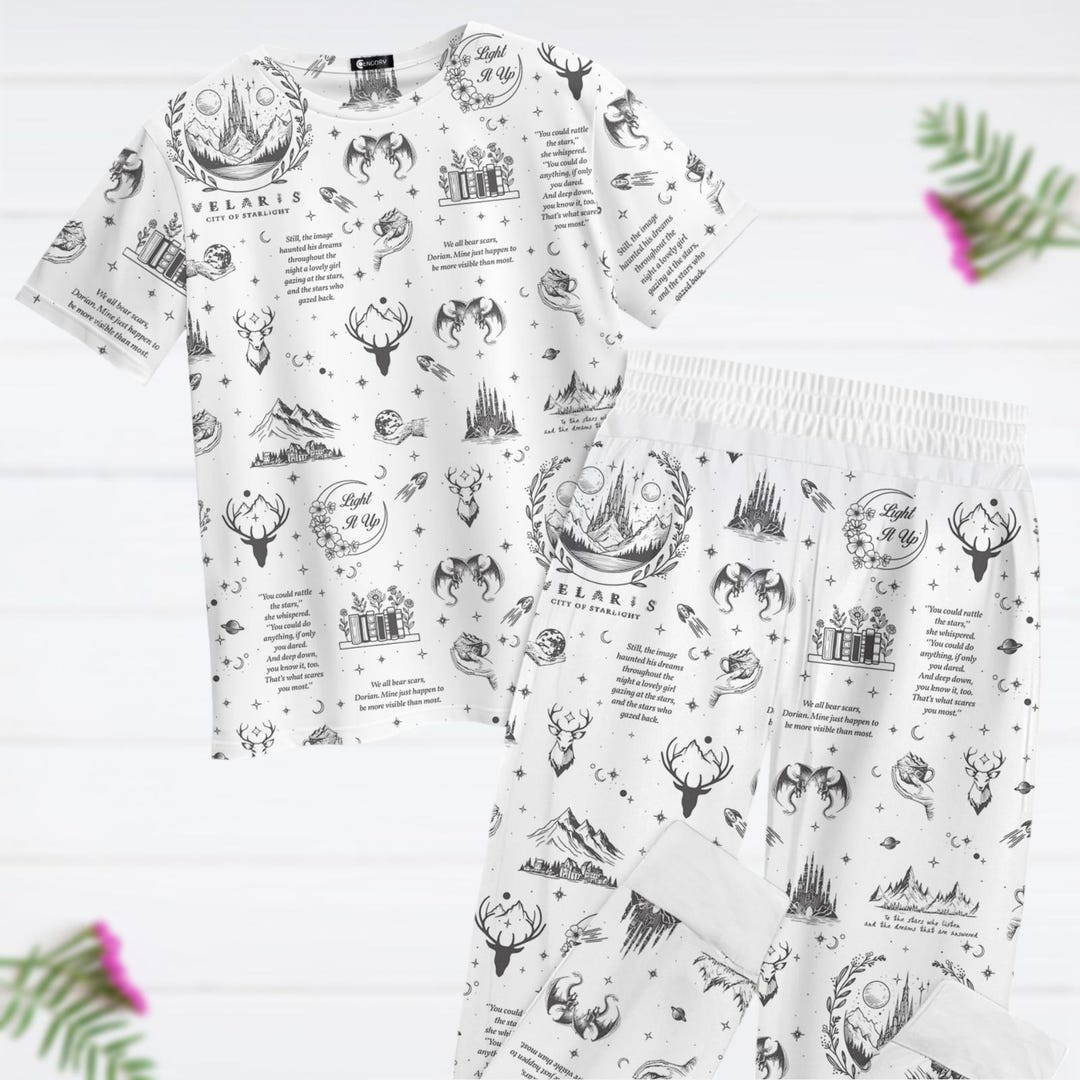 Velaris Acotar Pajamas Set, City of Starlight T-shirt and Pants, Sarah ...