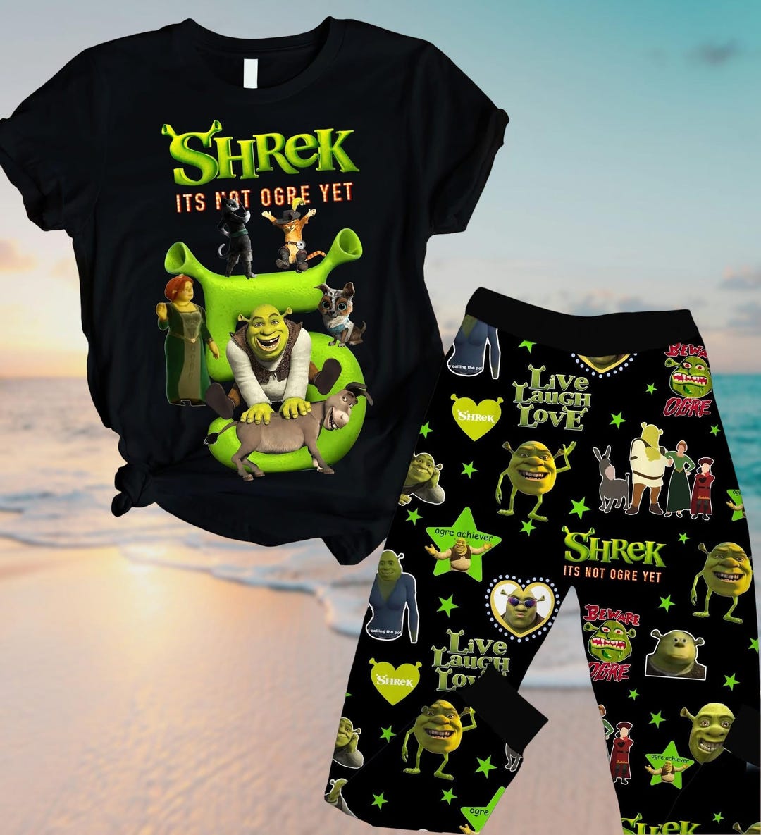 Funny Shrek T-shirt and Pants, Fiona and Shrek Shirt, Trending Shrek ...