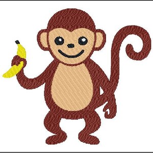 Cute Little Monkey Embroidery Design for Bibs, Onsies, Bedding and ...