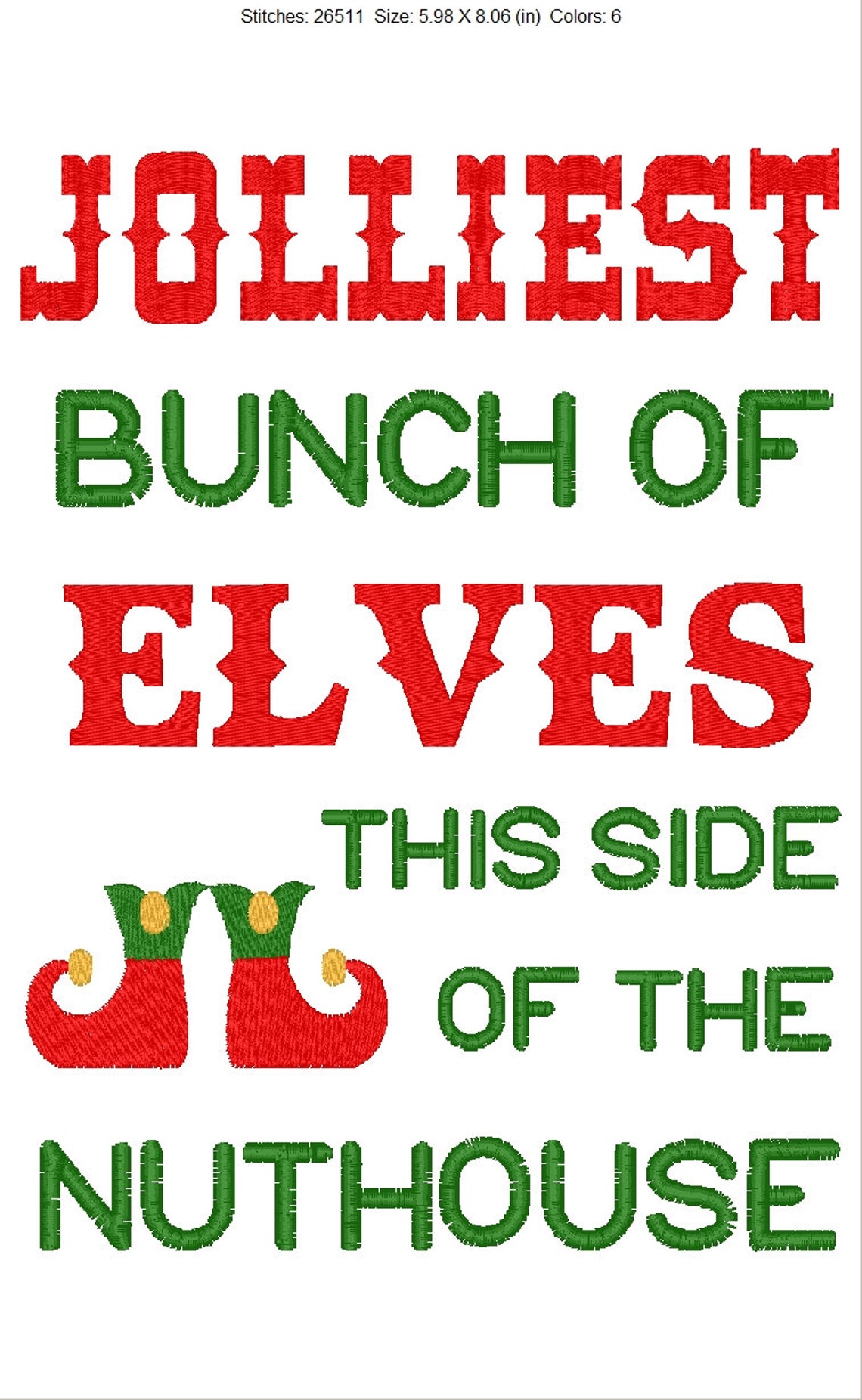 Jolly Elves Embroidery Design - Etsy