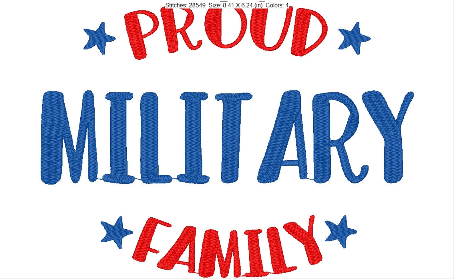 Proud Military Family Embroidery Design Digital Download - Etsy