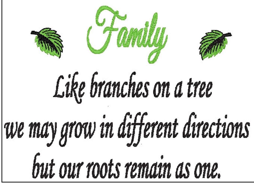 Family Tree Embroidery Design | Family Embroidery | Family Tree ...