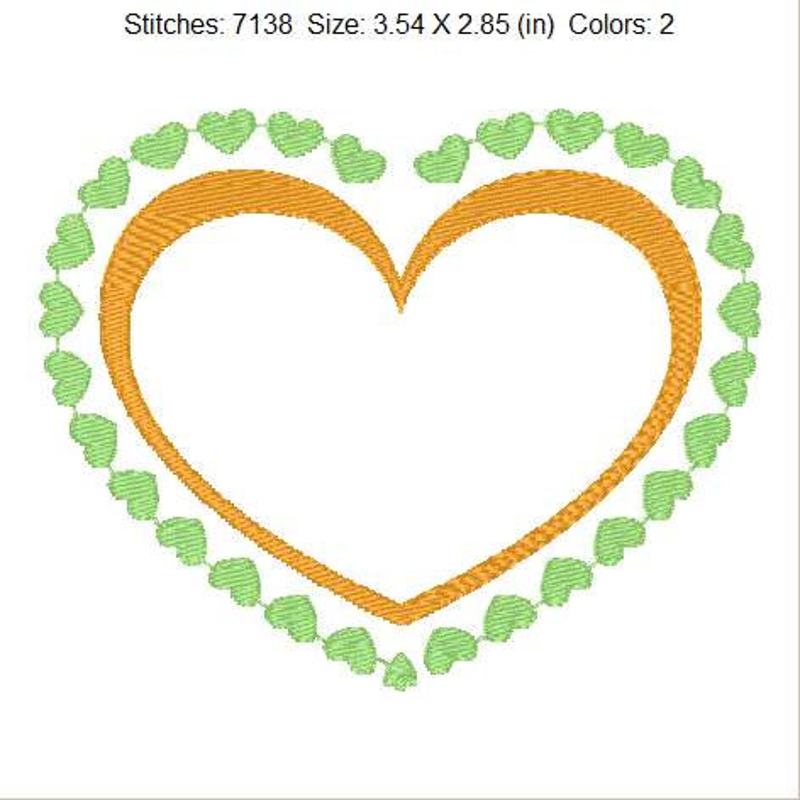 Digital Download Heart Border Embroidery Design in 3 Hoop - Etsy Canada