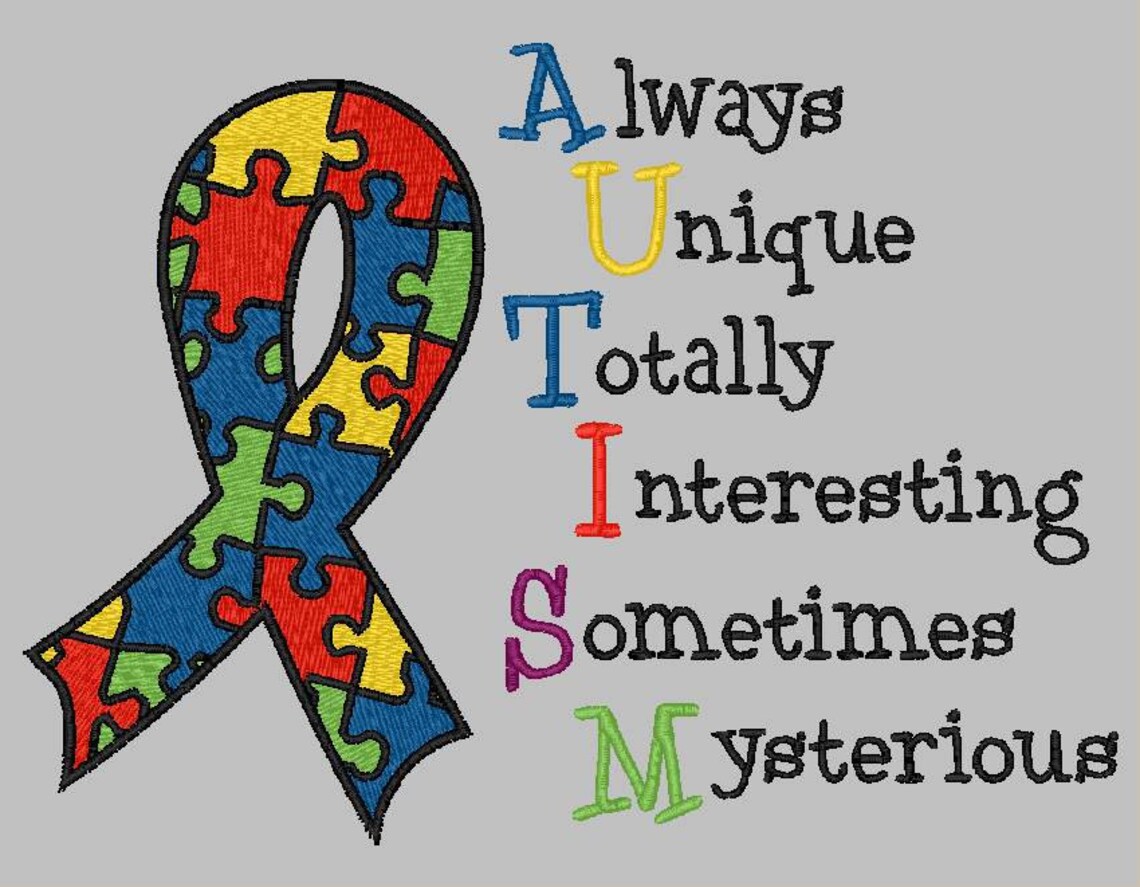 Autism Machine Embroidery Digitized Design Filled Pattern | Etsy