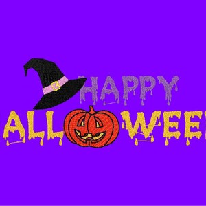 Happy Halloween Drippy Letter Embroidery File - Etsy