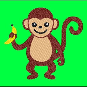 Cute Little Monkey Embroidery Design for Bibs, Onsies, Bedding and ...