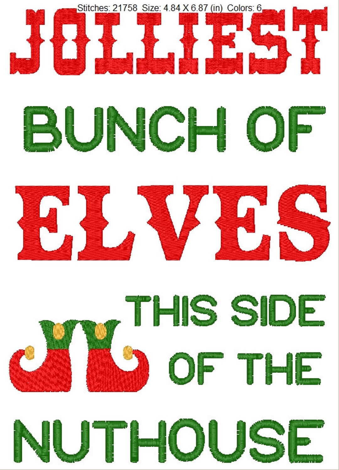 Jolly Elves Embroidery Design - Etsy