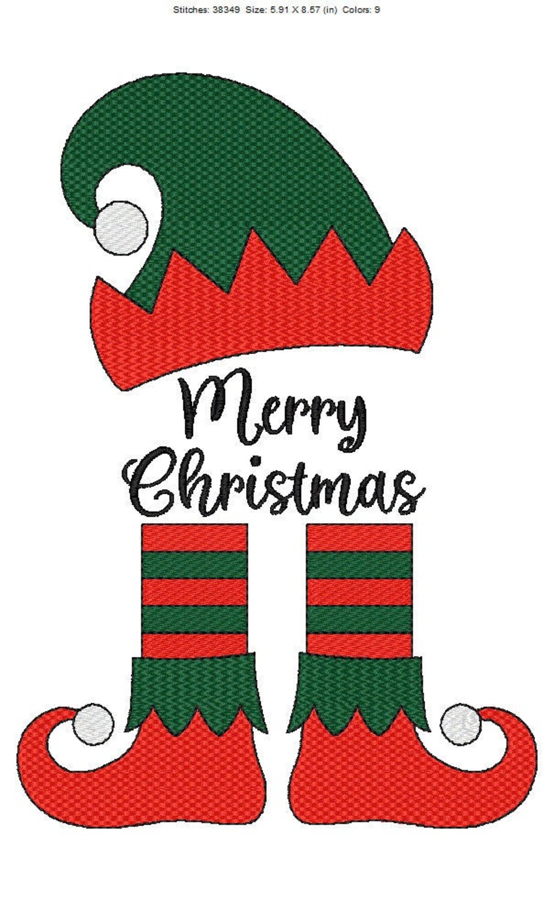 Adorable Split Elf Embroidery Design in Two Sizes - 5 X 7 and 6 X 10 ...