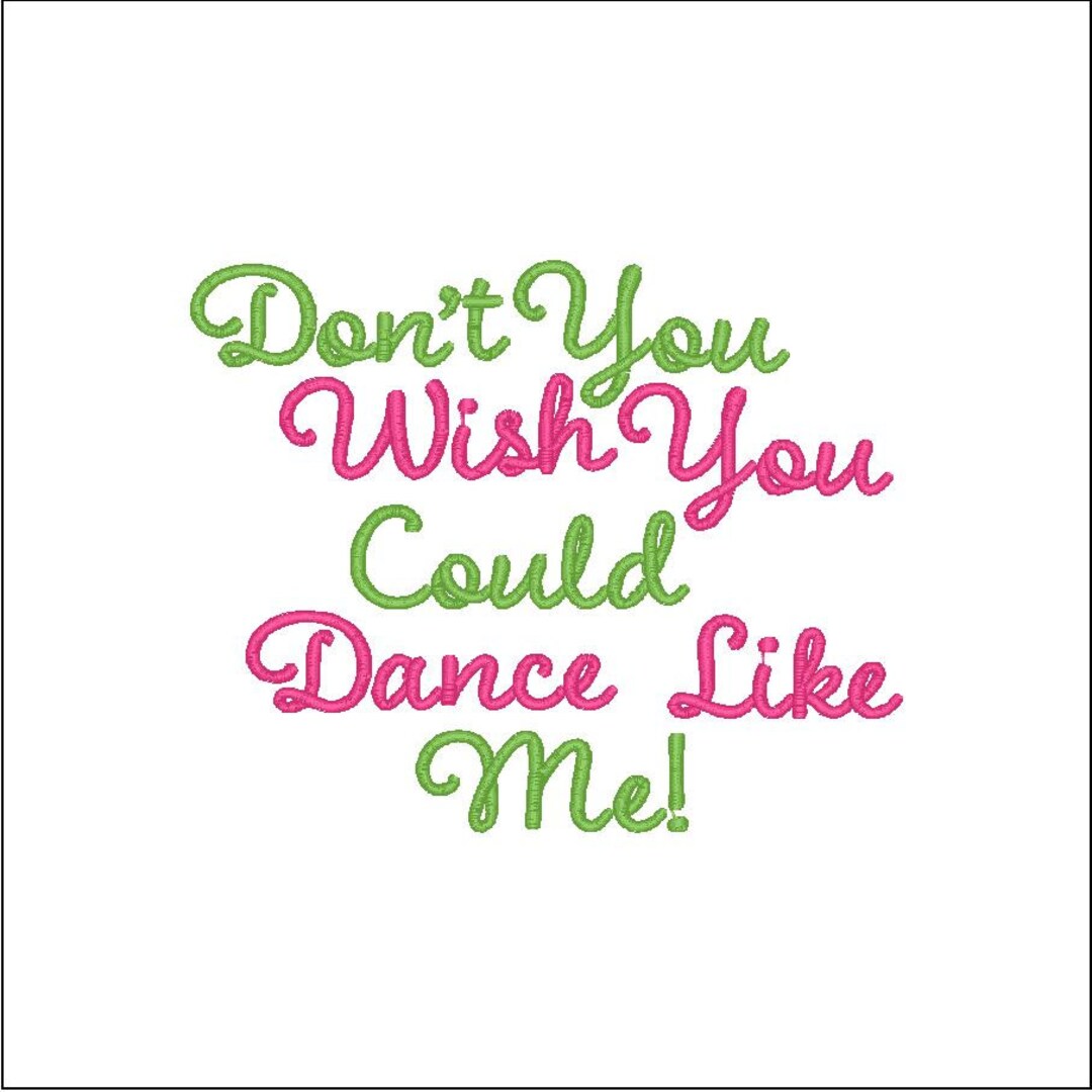 Dance Embroidery Design Dance Like Me - Etsy