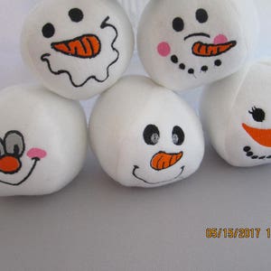 Embroidered Snowball Faces Embroidery Design This is Digital - Etsy