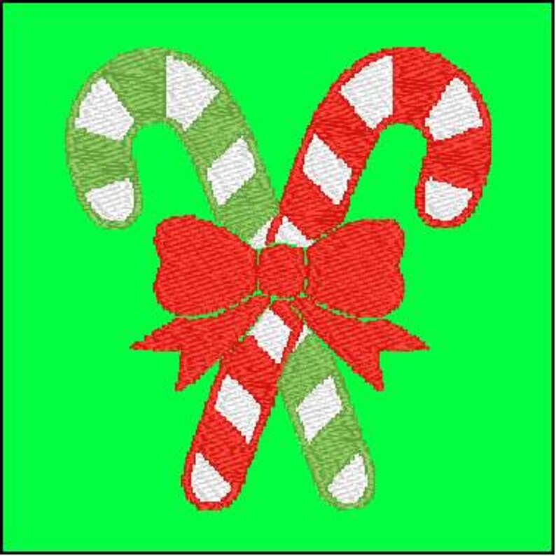 Candy Cane and Ribbon Design | Etsy