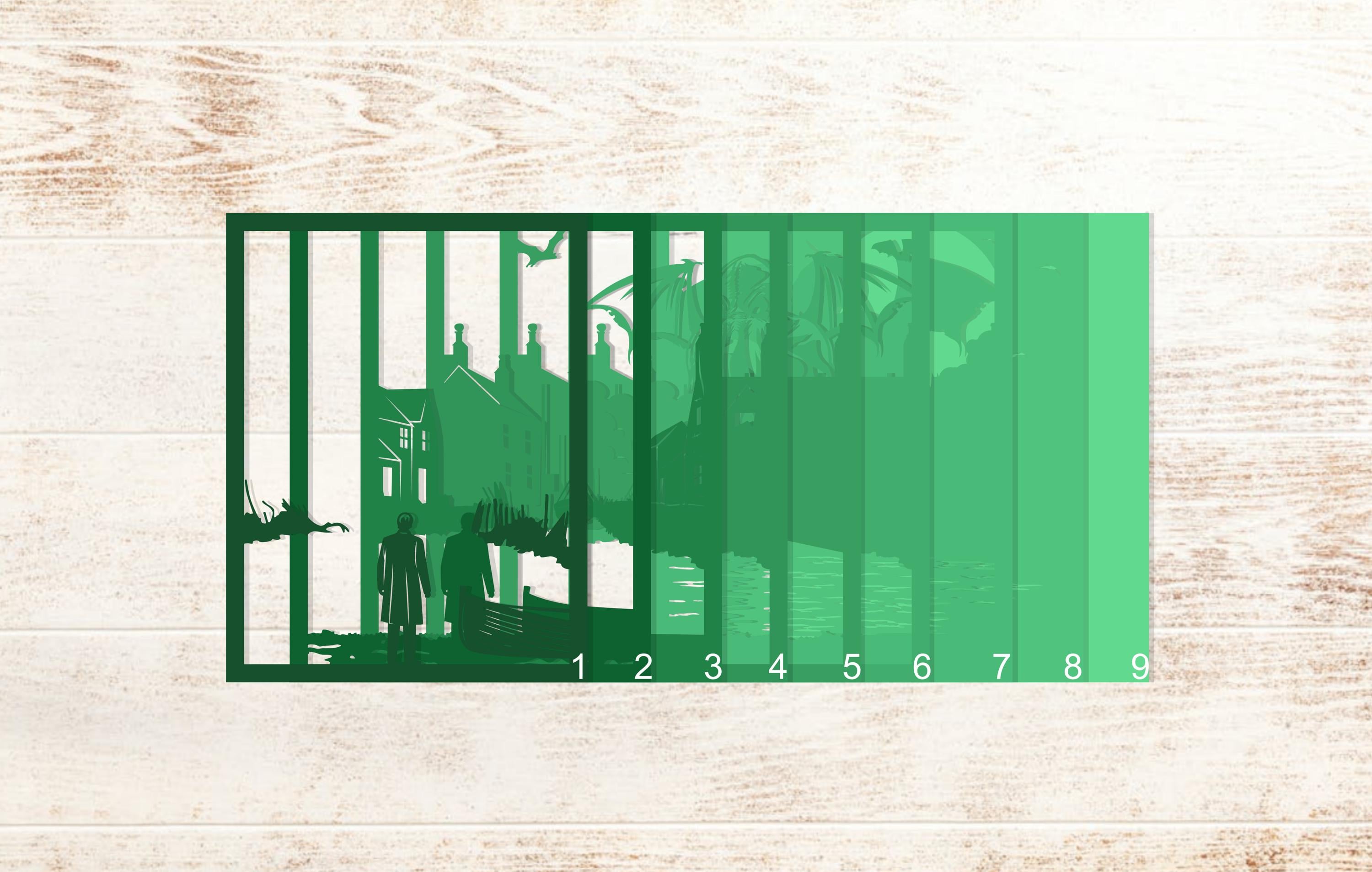 Cthulhu Papercut Lightbox File Lightbox Template Lightbox Svg Png Pdf ...