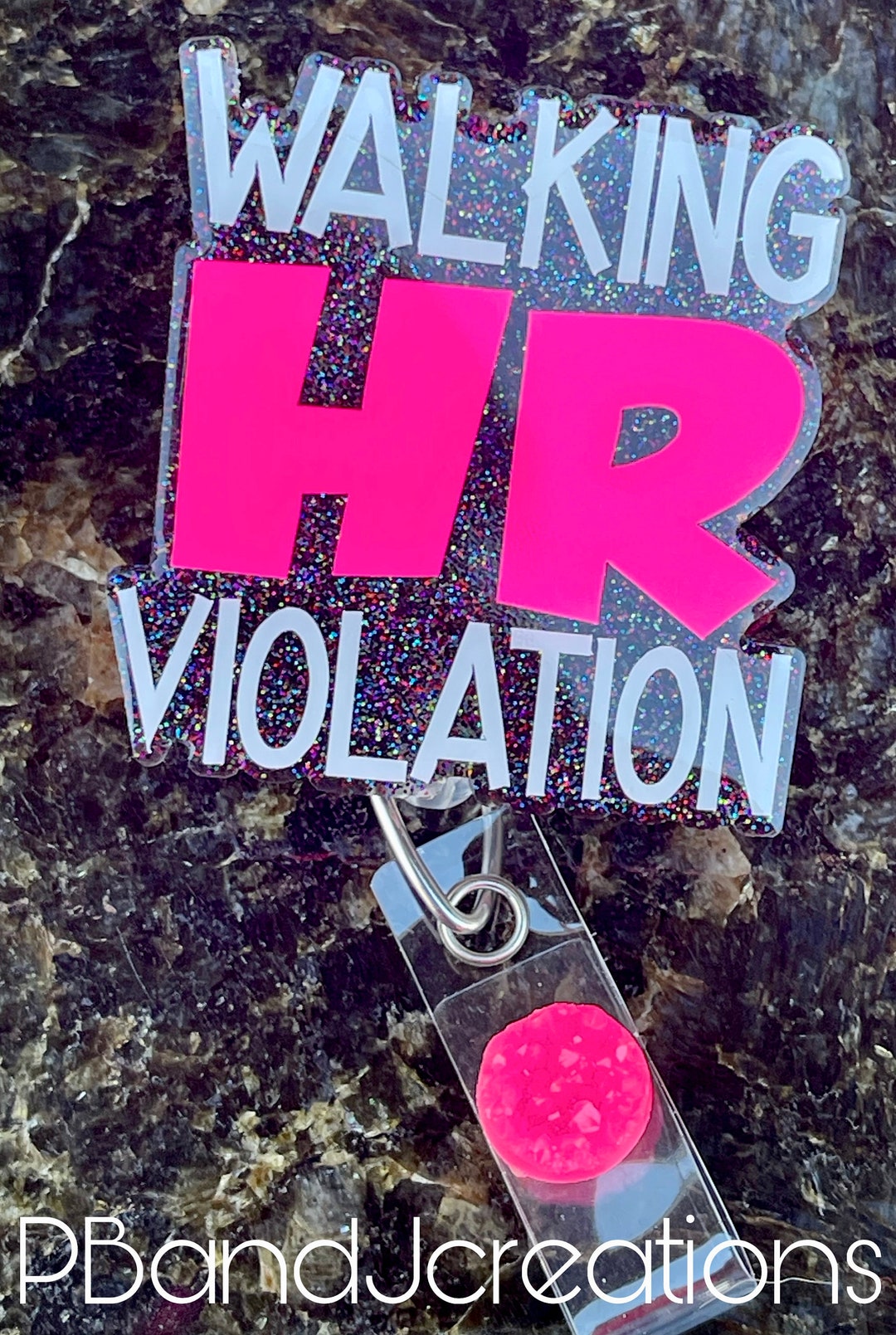 Walking HR Violation Funny Sparkle Glitter Doctor RN Tech Teacher Nurse ...