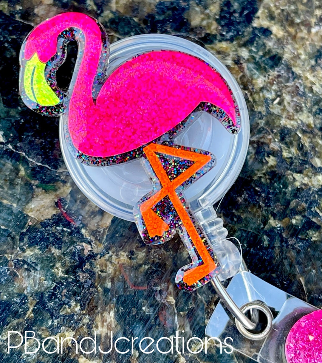 Summer Flamingo Sparkle Glitter Doctor Nurse RN Tech Teacher ...