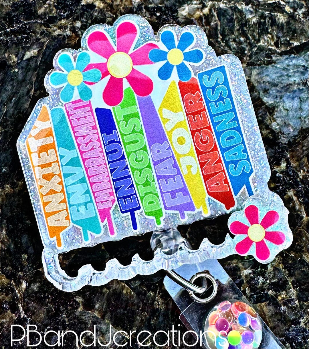 Emotions Movable Charm Happy Feelings Chart Funny Sparkle Glitter ...