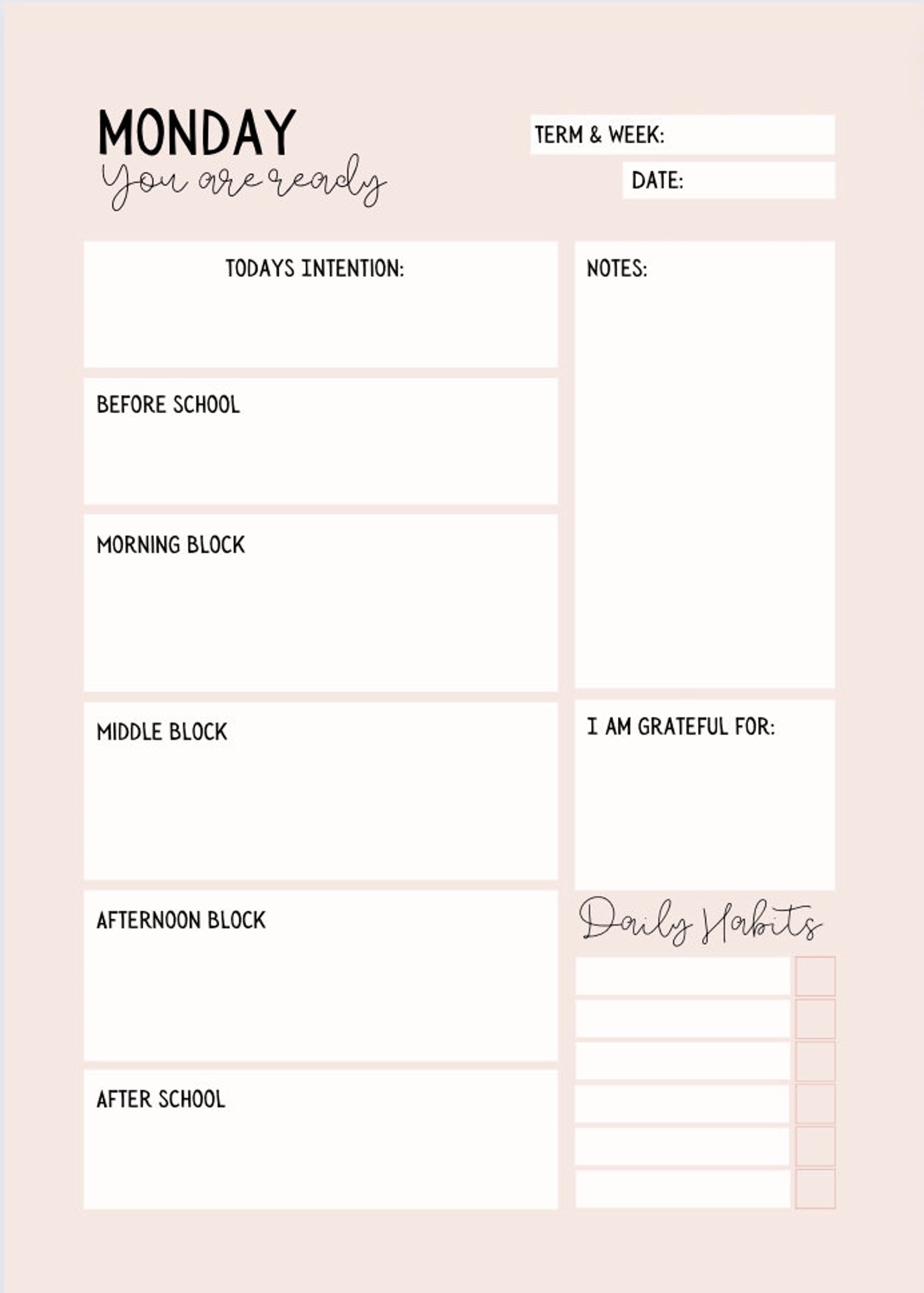 Prac Planner Preservice Teacher Self-care - Etsy Australia