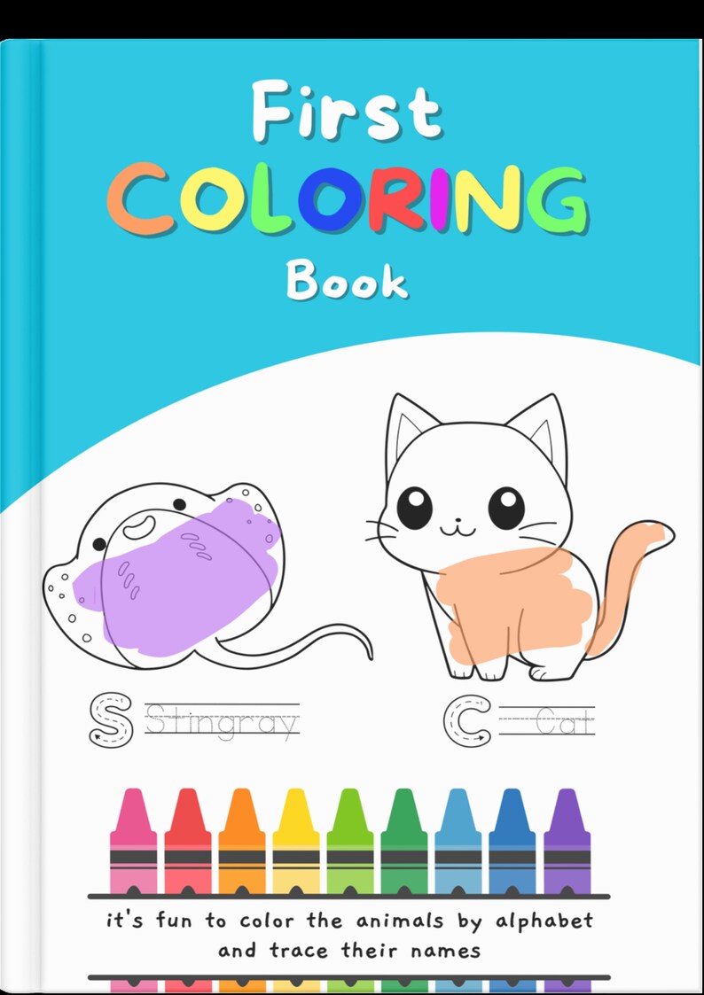 Easy Animal Coloring Pages for Kids Activity Printable Abc Coloring ...