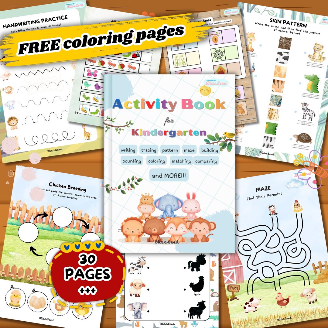 Printable Activity Book for Toddlers | Fun Educational Worksheets ...
