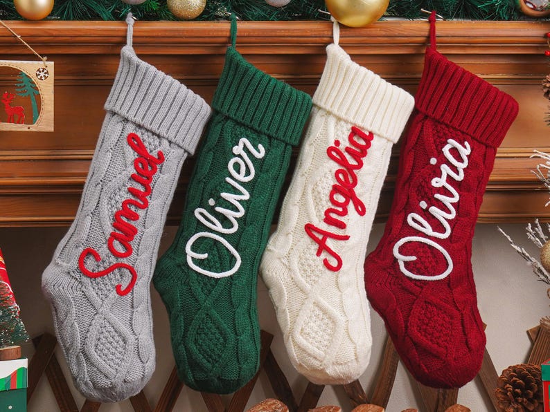 2025 Christmas Stockings Set,christmas Stockings With Name,paw ...