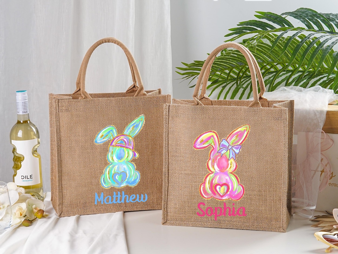 Personalized Easter Bag With Name,easter Basket Gift,tote Bag With ...