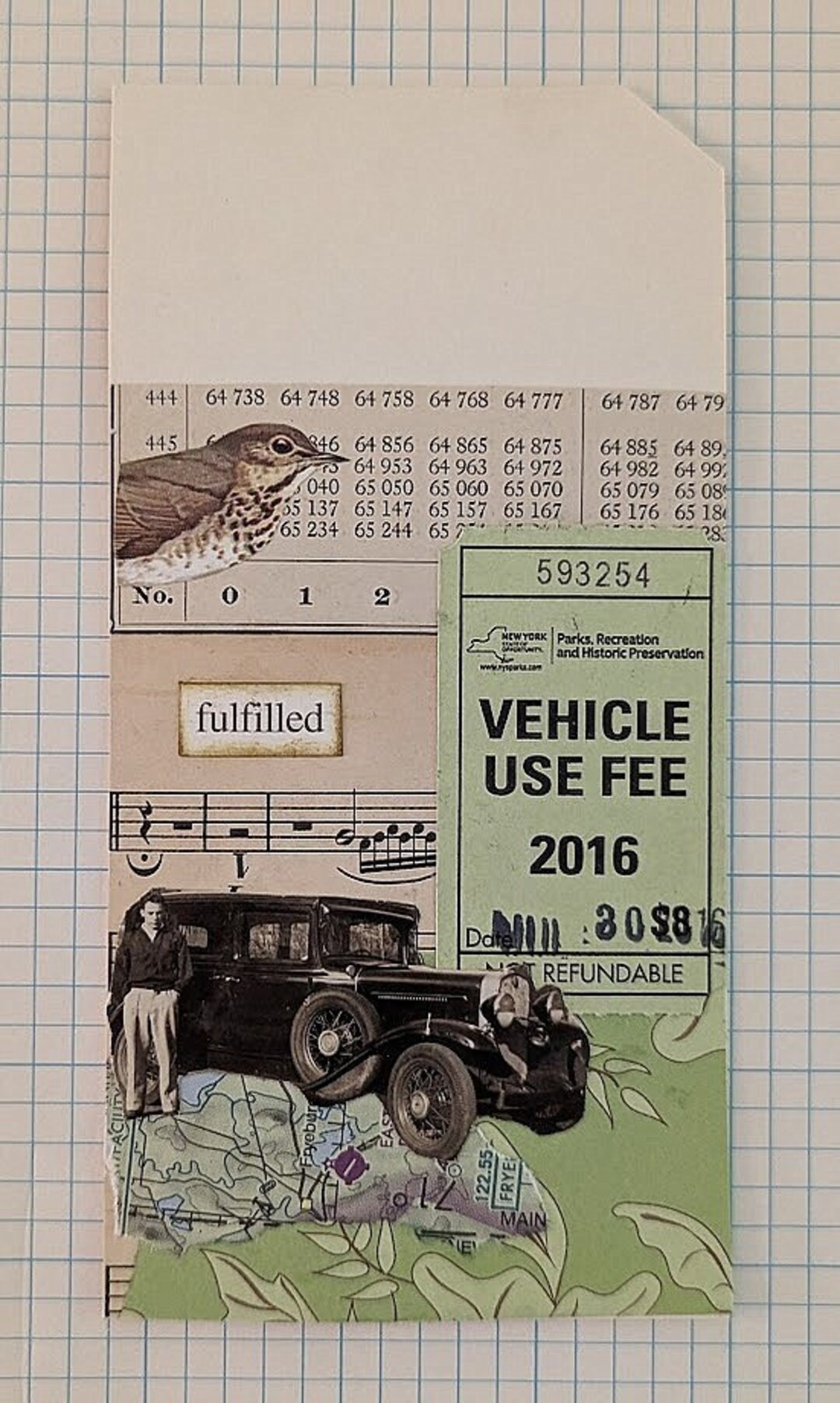 Original Collage Art, Flash Card, Collage Art, Tag, Small Artwork, Cut ...