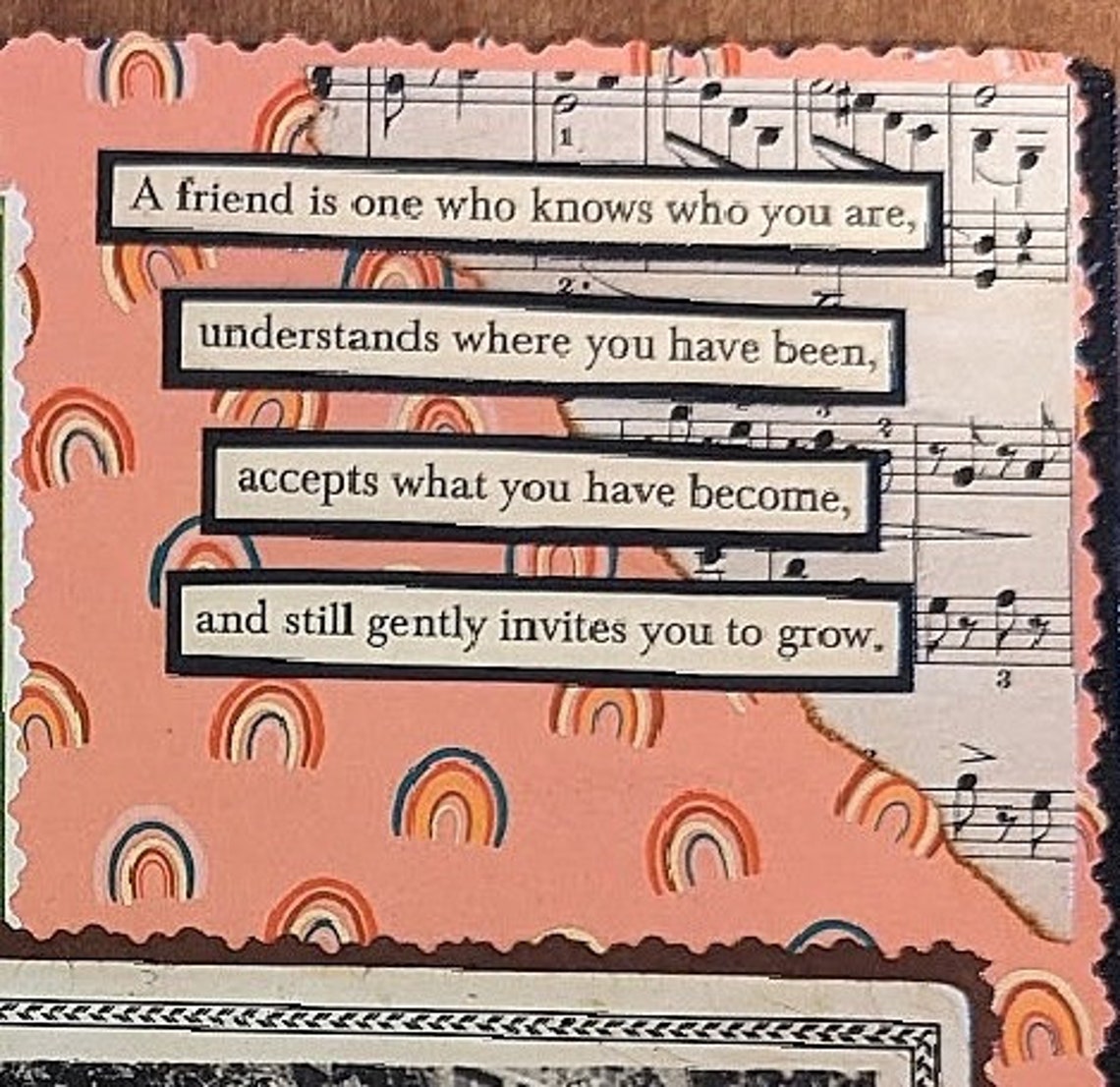 Original Collage Art, Collage on Canvas, One of a Kind, Cut and Paste ...