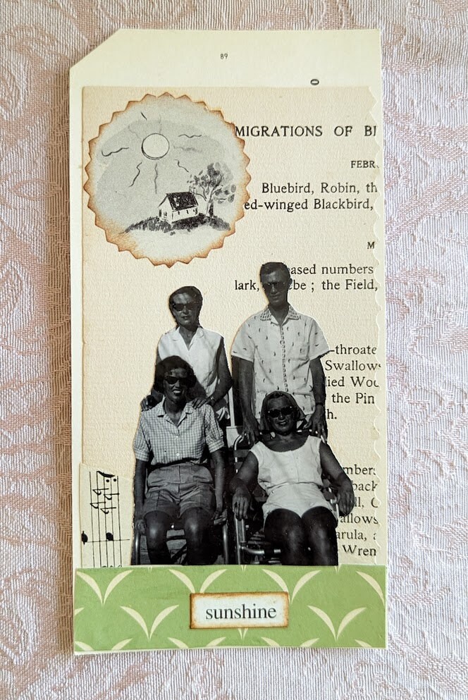 Original Collage Art, Flash Card, Collage Tag, Small Artwork - Etsy