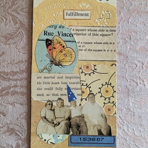 Original Collage Art Flash Card Collage Tag Small Artwork - Etsy