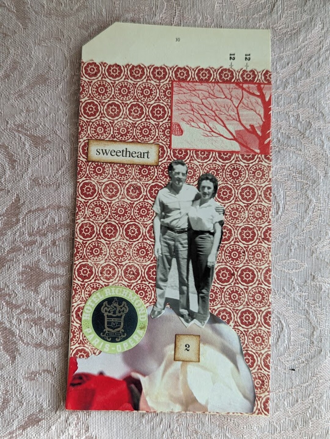 Original Collage Art, Flash Card, Collage Tag, Small Artwork - Etsy