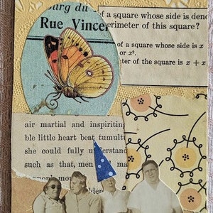 Original Collage Art, Flash Card, Collage Tag, Small Artwork - Etsy