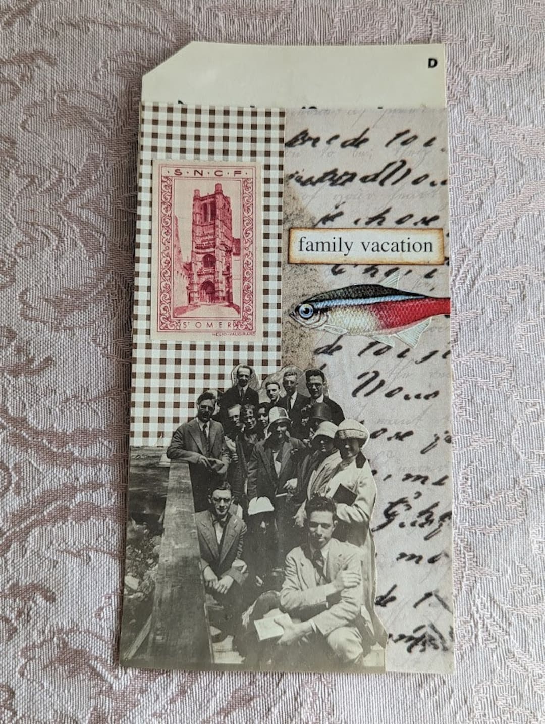 Original Collage Art, Flash Card, Collage Tag, Small Artwork - Etsy