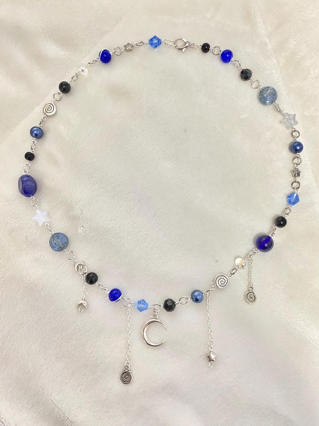 Midnight Moon Necklace Dark Goth, Indie Aesthetic - Etsy