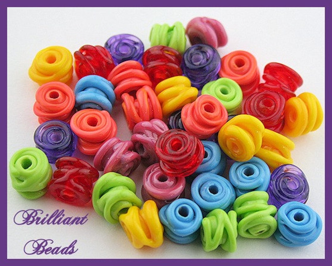 Pick 6 Swirly Beads...handmade Lampwork Beads SRA, Made to Order - Etsy