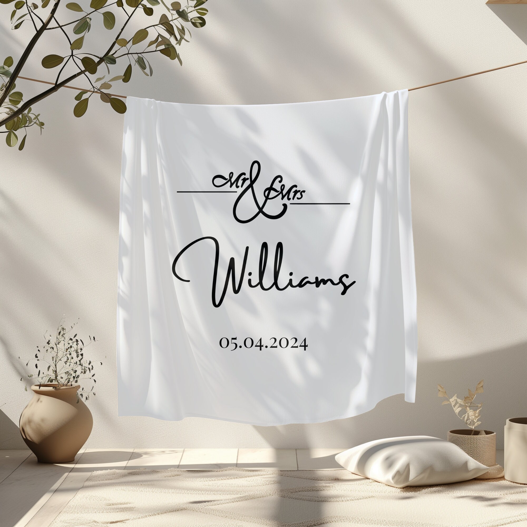 Personalized Newly Married Couple Blanket Wedding Bridal Shower Gift ...