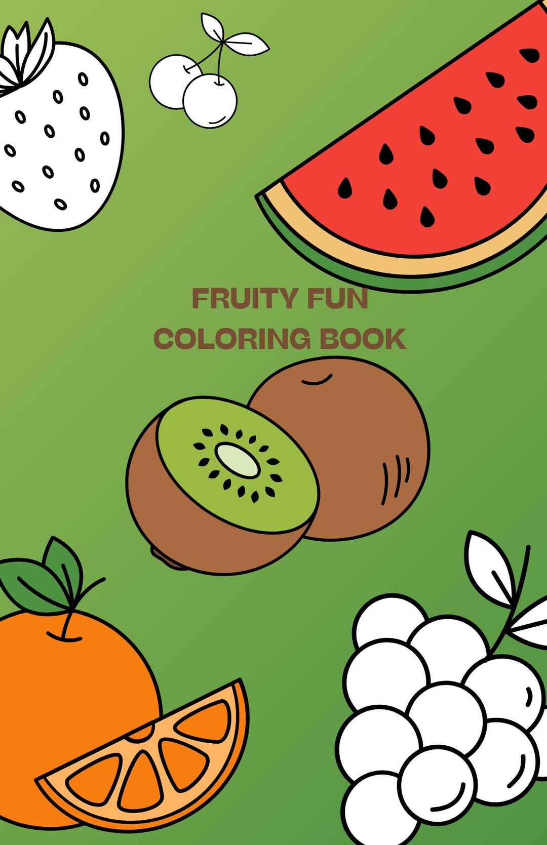 Fruity Fun Coloring Book | Printable Fruit Coloring Pages for Kids ...